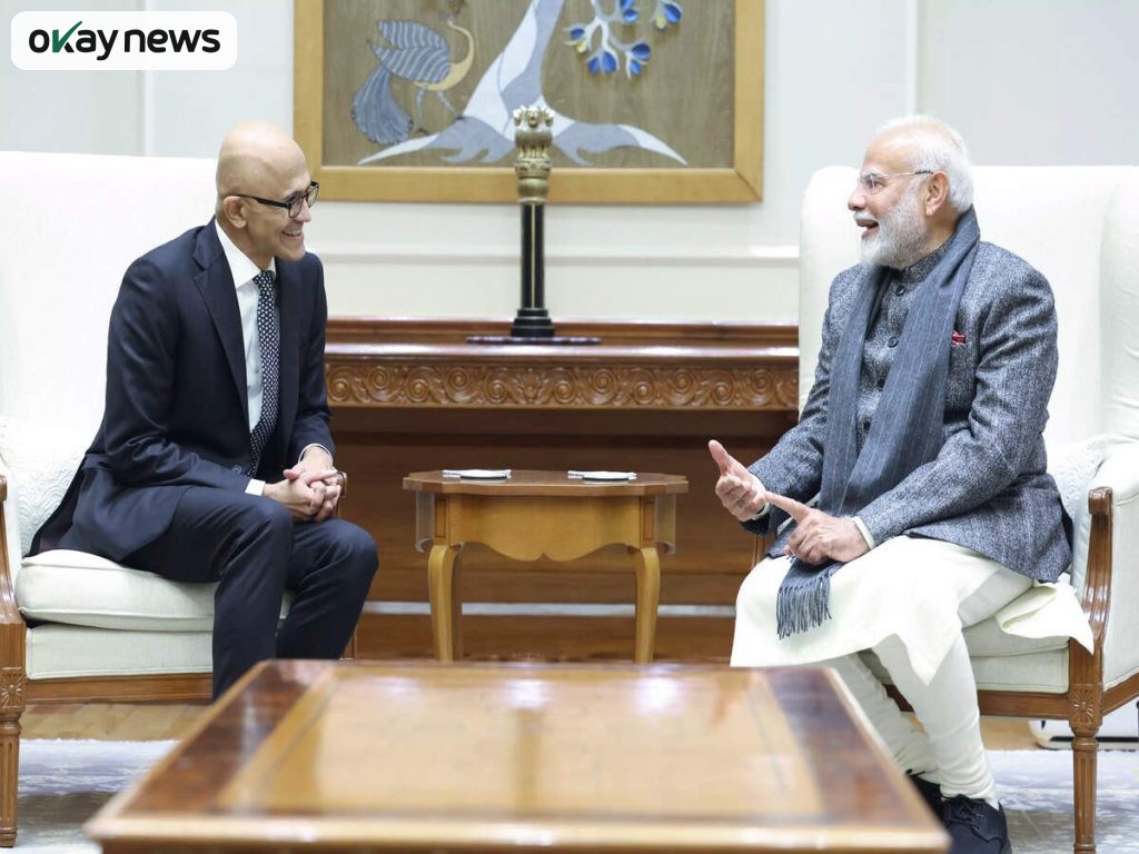 Microsoft Announces Record $17.5bn AI Investment in India • Okay News